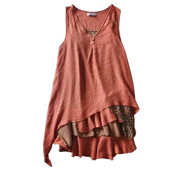 Pretty Angel | Tops | Pretty Angel Rust Brown Womens Sz M Tunic ...